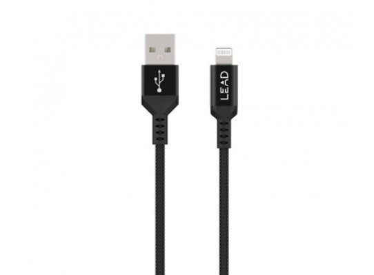 LLEAD FIT SS 1.2M USB To Lightning MFI Cable Black - stc Online Shop